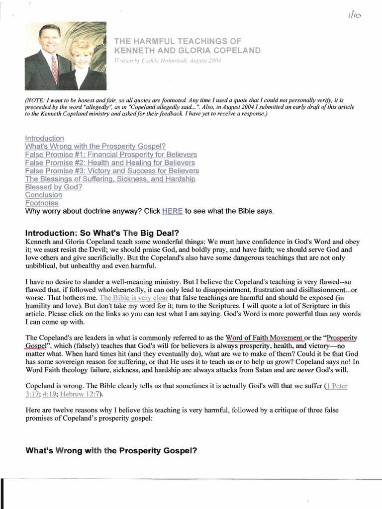 Kenneth Copeland.01 | PDF | Prosperity Theology | Jesus