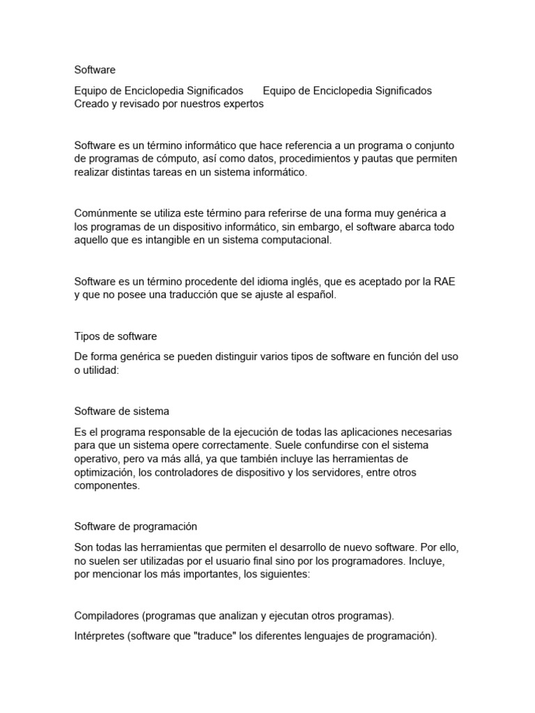 Software | Descargar gratis PDF | Programación | Programa de computadora