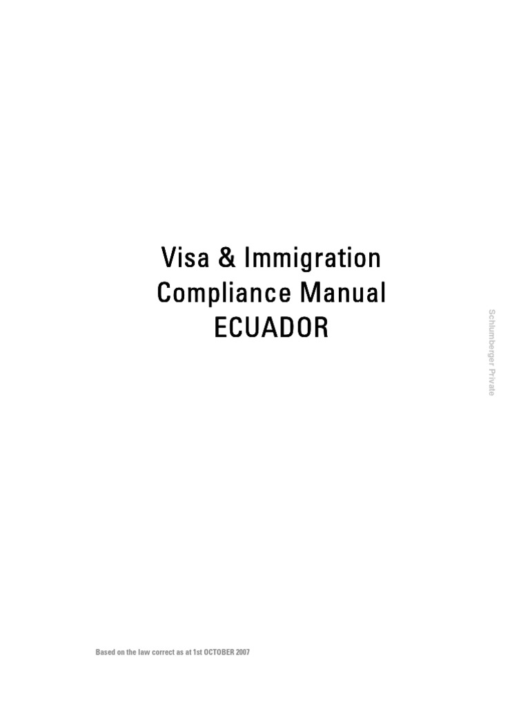 Ecuador Visas Manual Updated May 2008 | PDF | Travel Visa | Passport