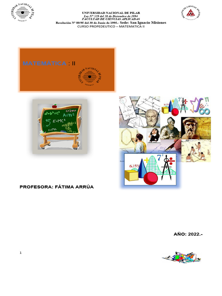 4° Matematica Ii Unp 2022 | PDF | Factorización | Multiplicación