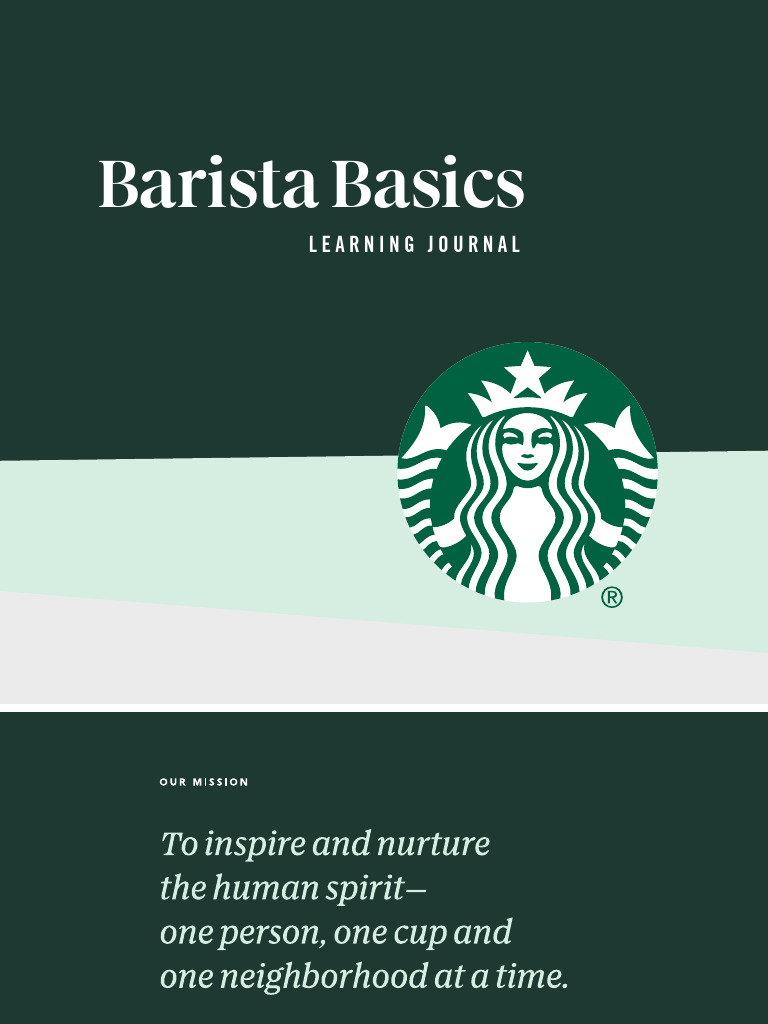 Barista Basics - Licensed Stores - Learning Journal | PDF | Drink | Hot ...