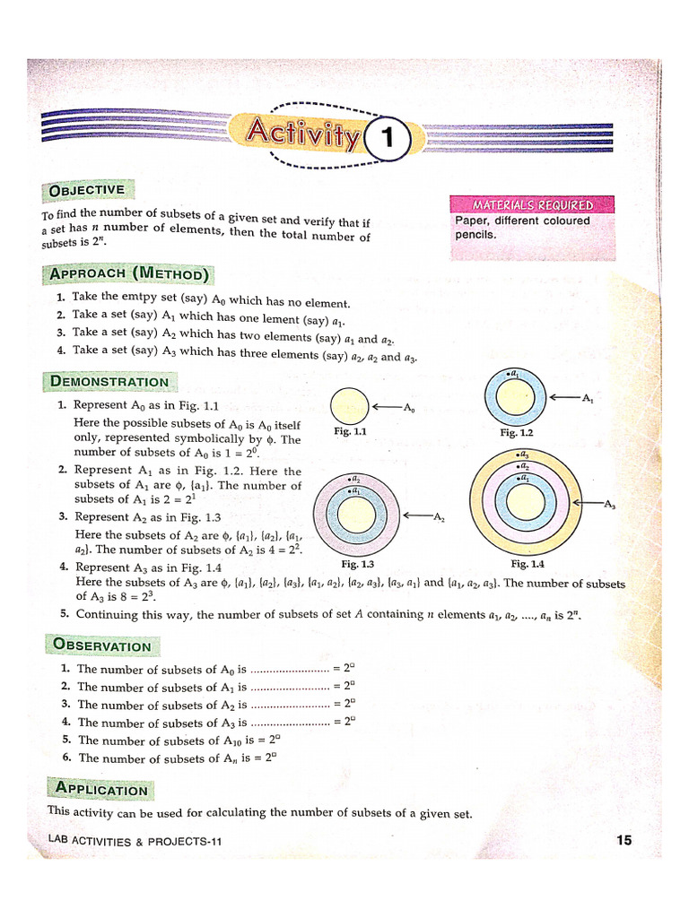 XI Maths Lab Manuals | PDF