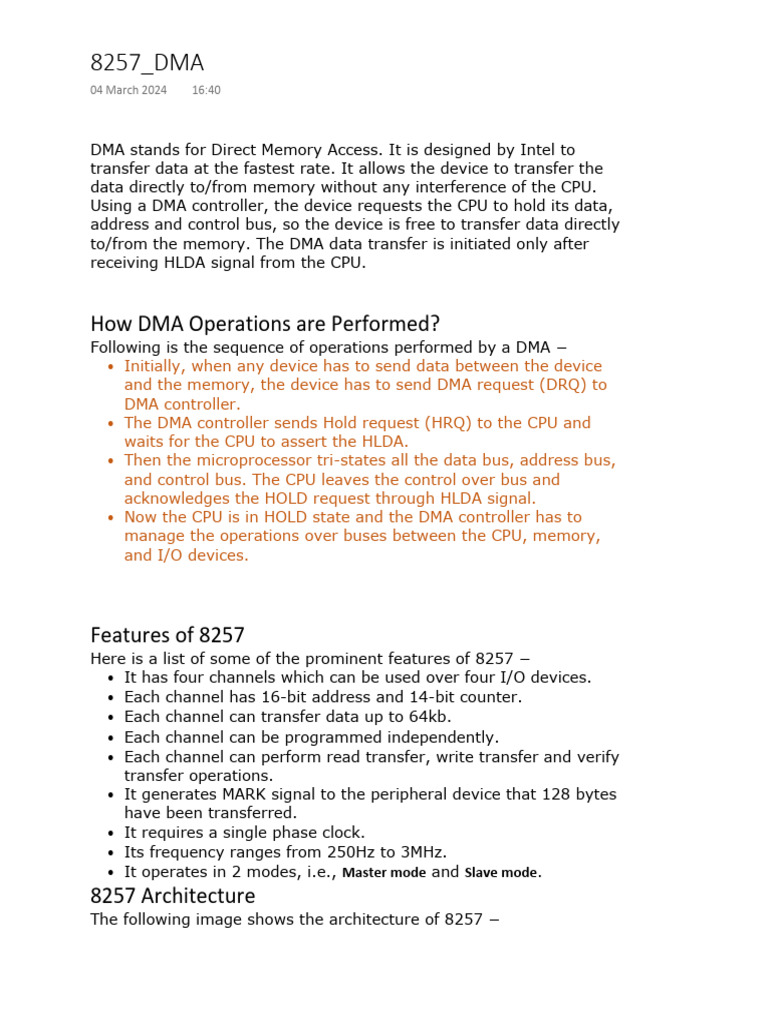 8257_DMA | Download Free PDF | Computer Data | Electronic Design