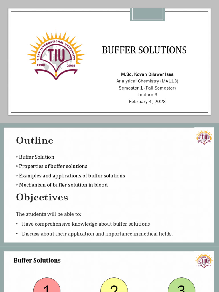 Understanding Buffer Solutions in Chemistry | PDF | Buffer Solution | Acid