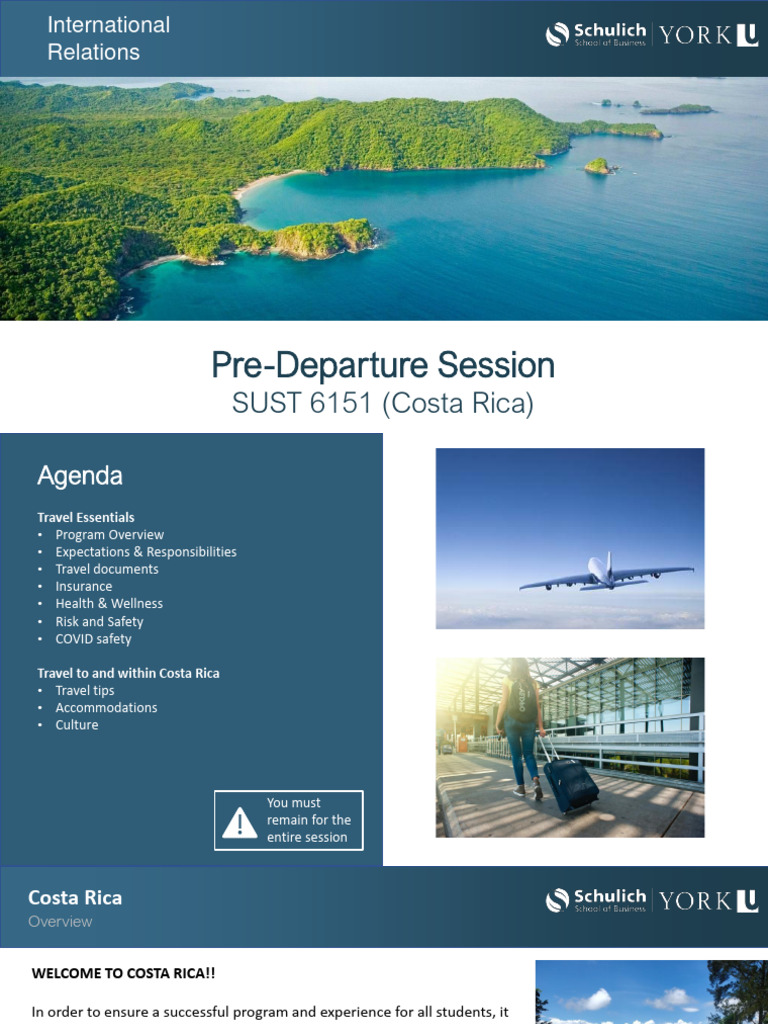 Pre-Departure Costa Rica SUST 6151 | PDF | Travel Visa