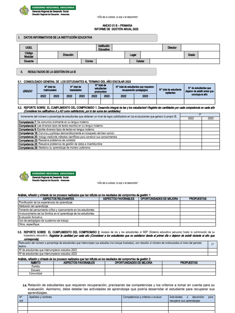 Informe Docente Al Director | Descargar gratis PDF | Evaluación | Maestros