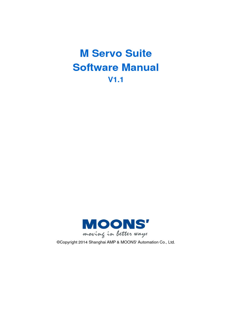 M Servo Suite Software Manual V1.1 | PDF | Computer Engineering | Computing