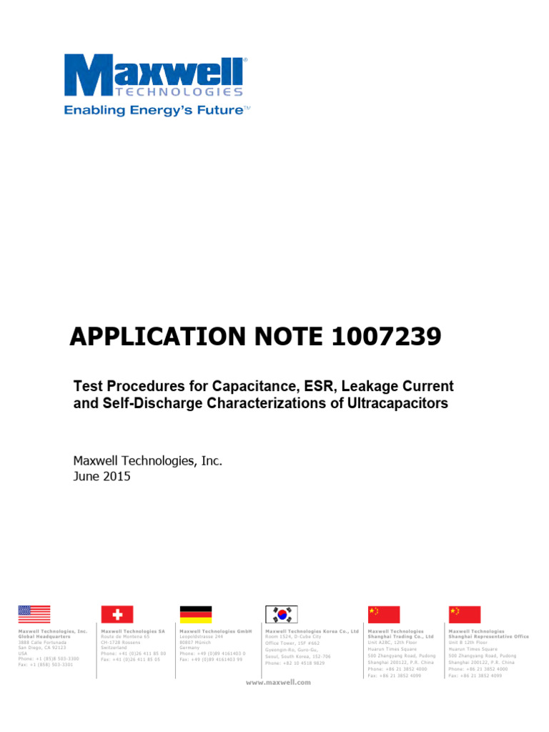 Maxwell Test Procedures Technote 2 1 Download Free Pdf Capacitor