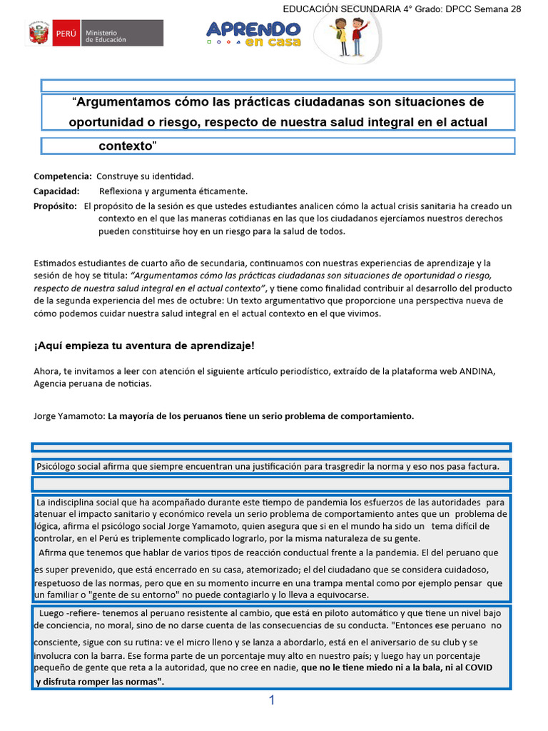 DPCC - S29 | PDF | Moralidad | Comportamiento