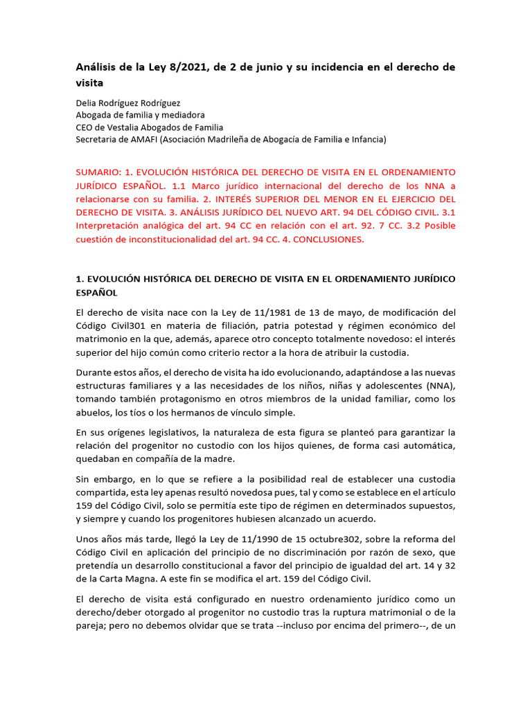 Análisis de la Ley 8-2021 de 2 de junio y su incidencia en el derecho ...