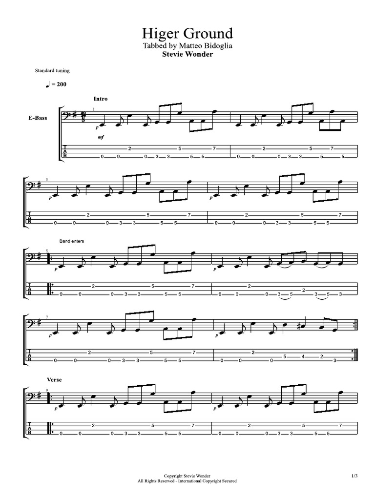 Higer Ground Bass PDF | PDF