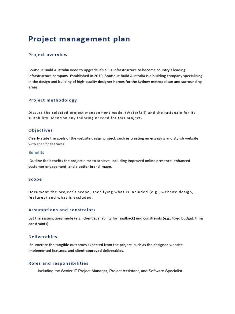 Project Management Plan 1 | PDF