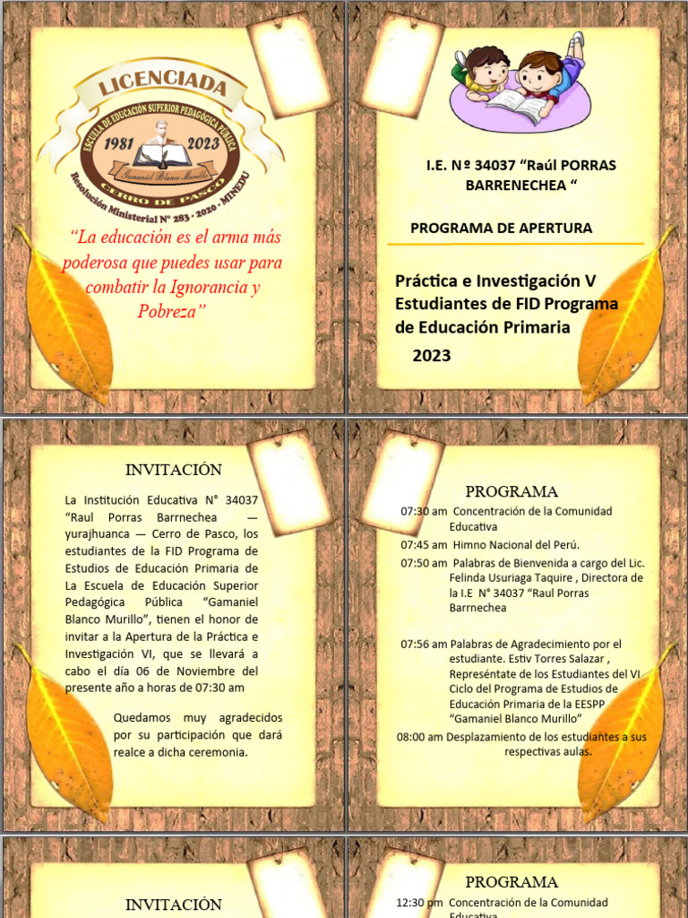 Programa Practicas Observacionales 2023 Editado | PDF