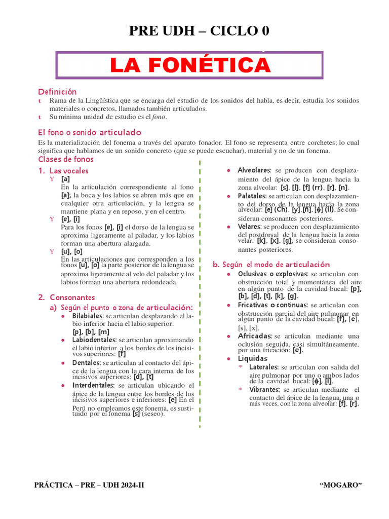 Fonética y Fonología en Lingüística | PDF | Fonética | Lingüística
