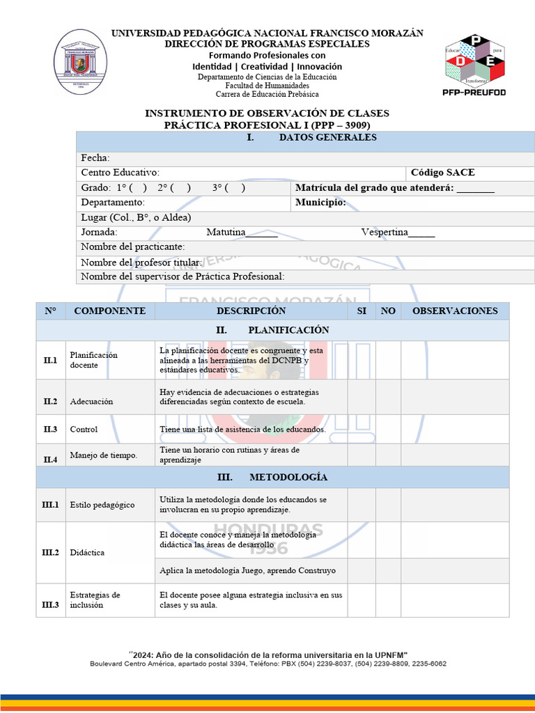 Ficha de Supervision de Docente de Grado | PDF | Maestros | Evaluación