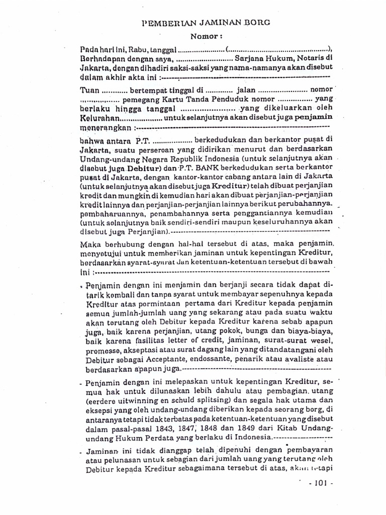 Contoh Akta Notaris 101-142 | PDF