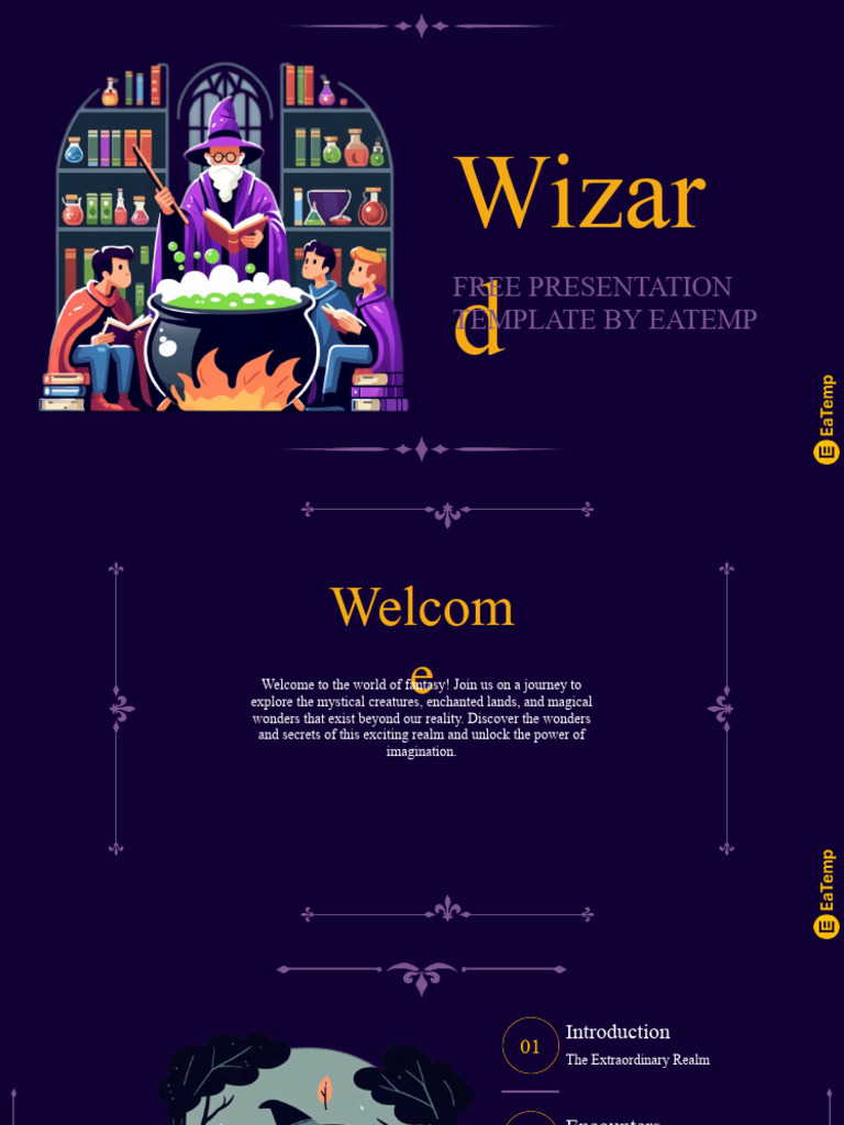 Wizard PowerPoint Template by EaTemp | PDF | Magician (Fantasy) | Fantasy