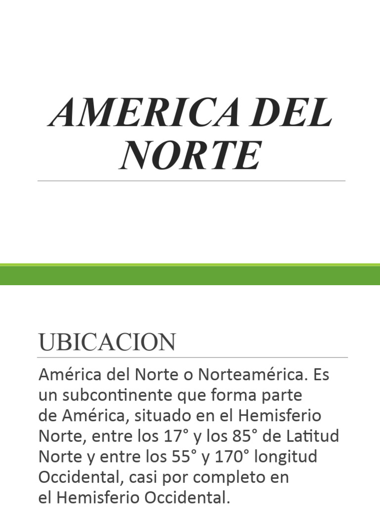 Geografía y Economía de América del Norte | PDF | Américas | América ...