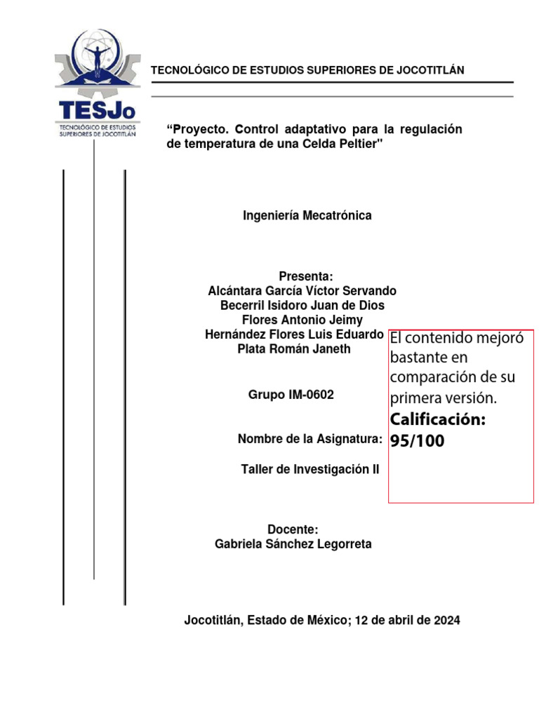 Corrección de Protocolo - Peltier2 | PDF | Semiconductores | Ingenieria Eléctrica