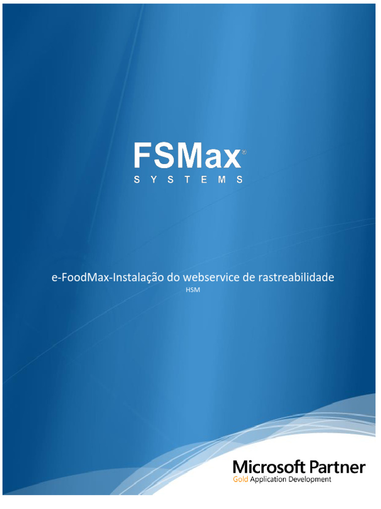 FSMax - e-FoodMax-Instalação Do Webservice de Rastreabilidade - v1.0.2. ...