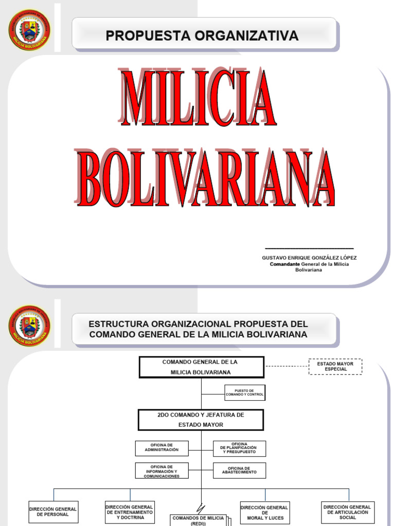 Estructura de la Milicia Bolivariana | PDF