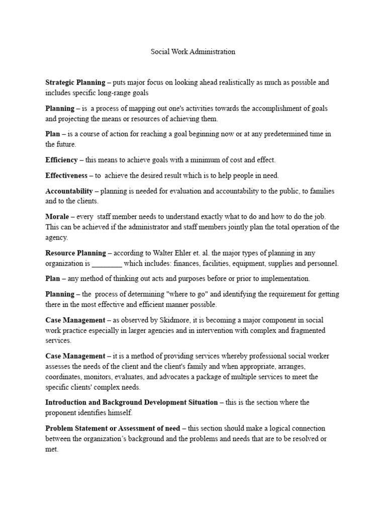 Social Work Administration Structure | PDF | Organizational Structure ...