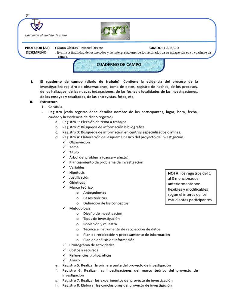 Pasos de Un Cuaderno de Campo | PDF | Epistemología de la ciencia ...