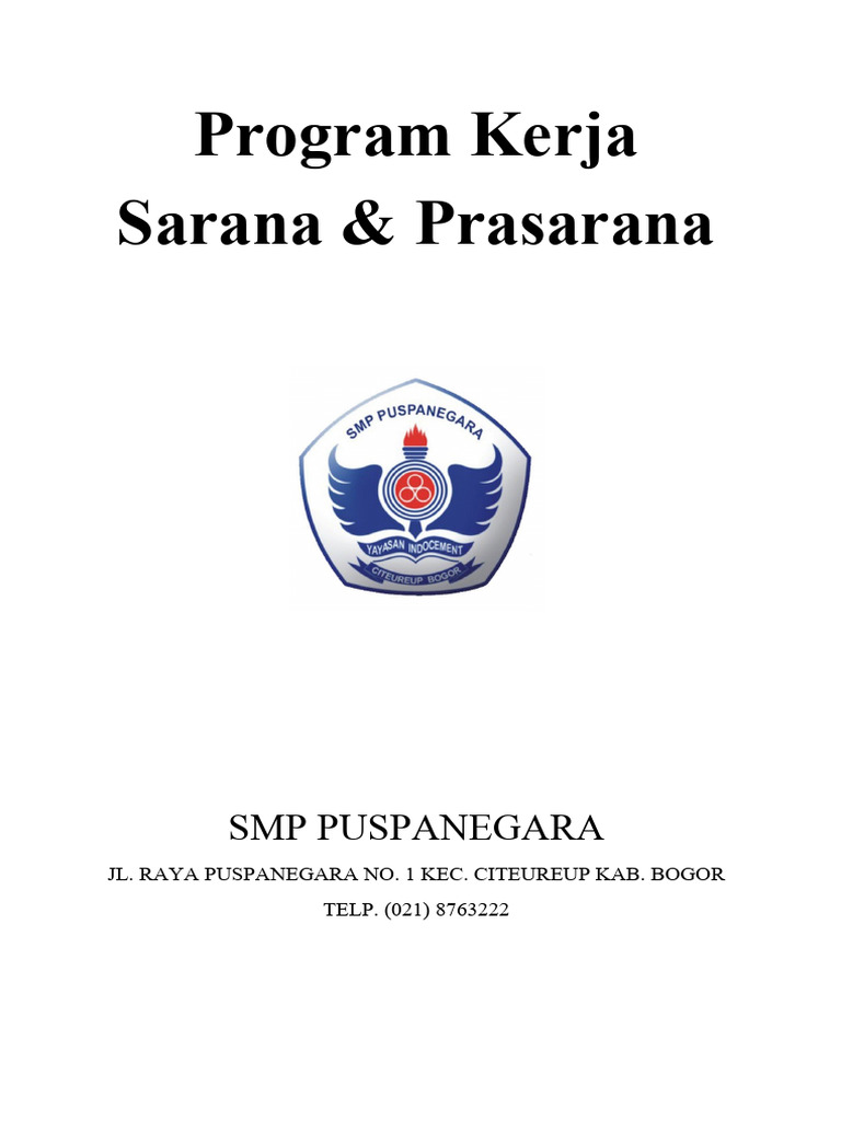 Program Kerja SARPRAS 2018 | PDF