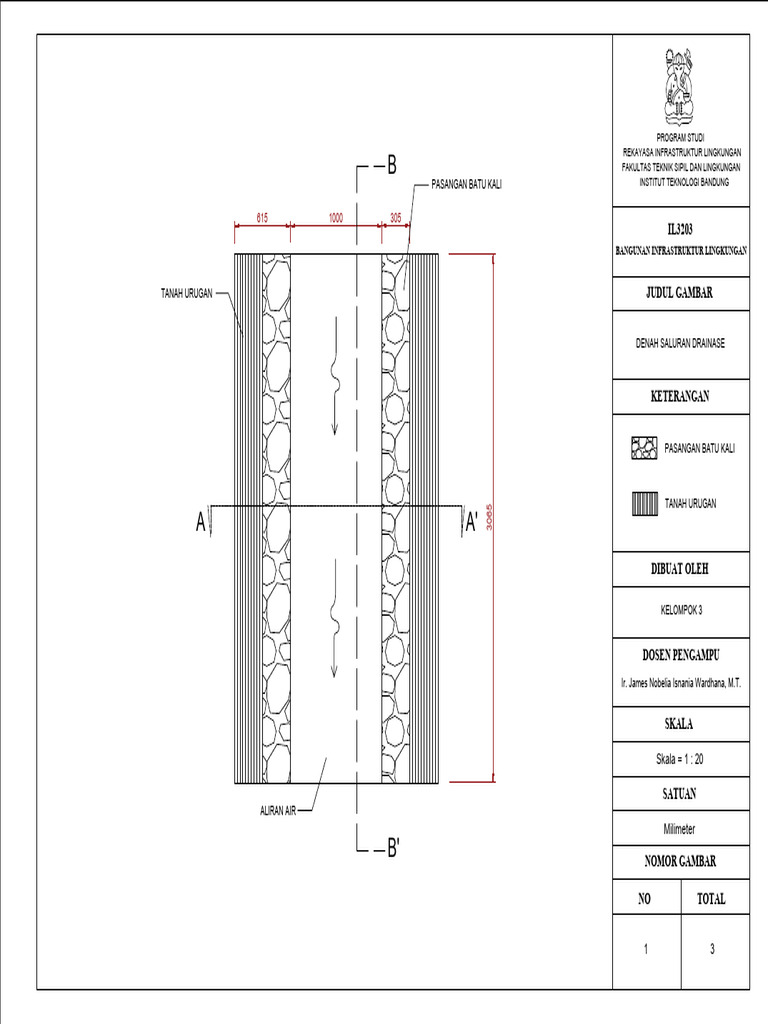 Denah Saluran Drainase | PDF