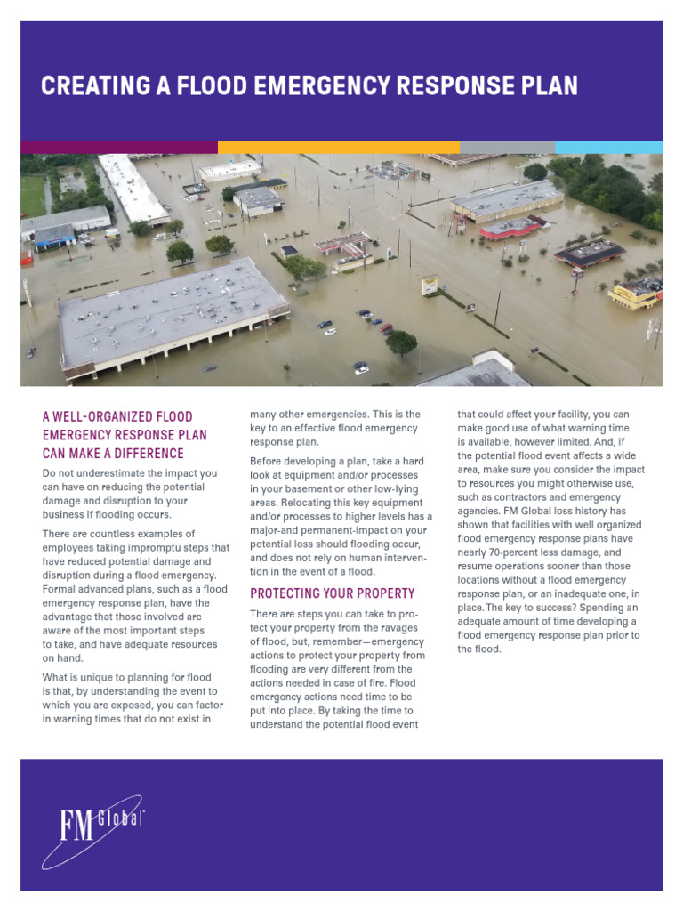 Flood Emergency Response PLan FM Global | PDF | Flood | Emergency