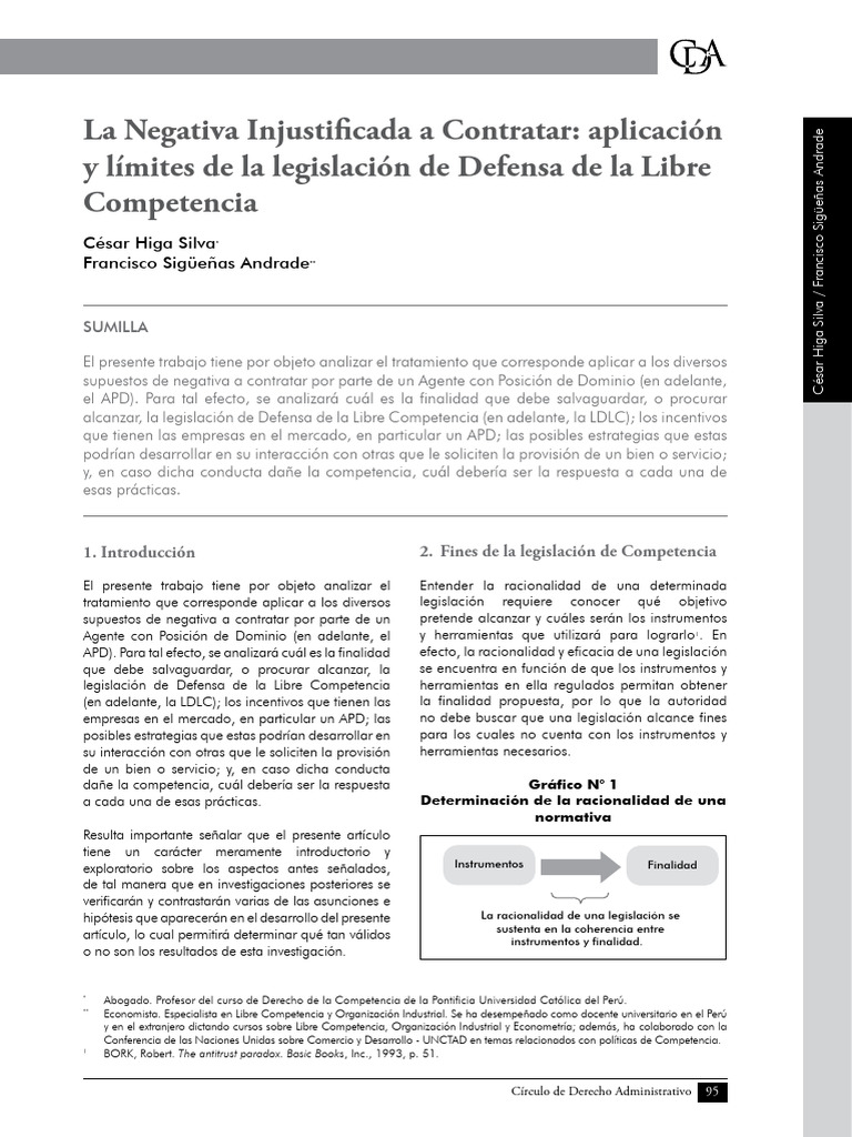 La negativa Injustificada a contratar aplicación y límites de la ...