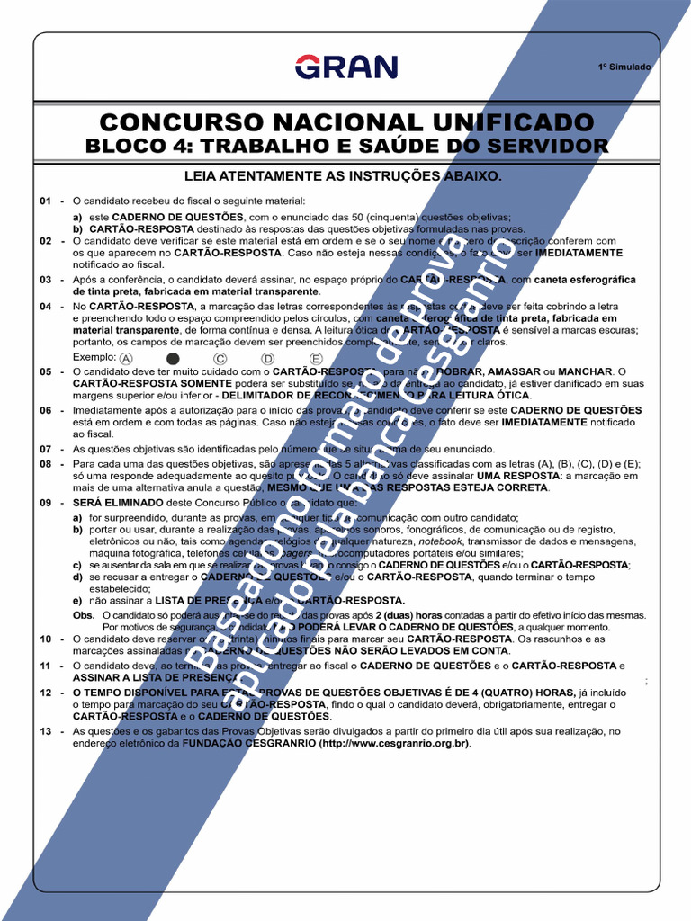 1o Simulado Gran | PDF