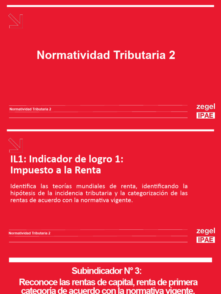 IL 1 - TEMA 3 - Rentas de Primera Categoría | PDF | Impuestos | Impuesto sobre la renta