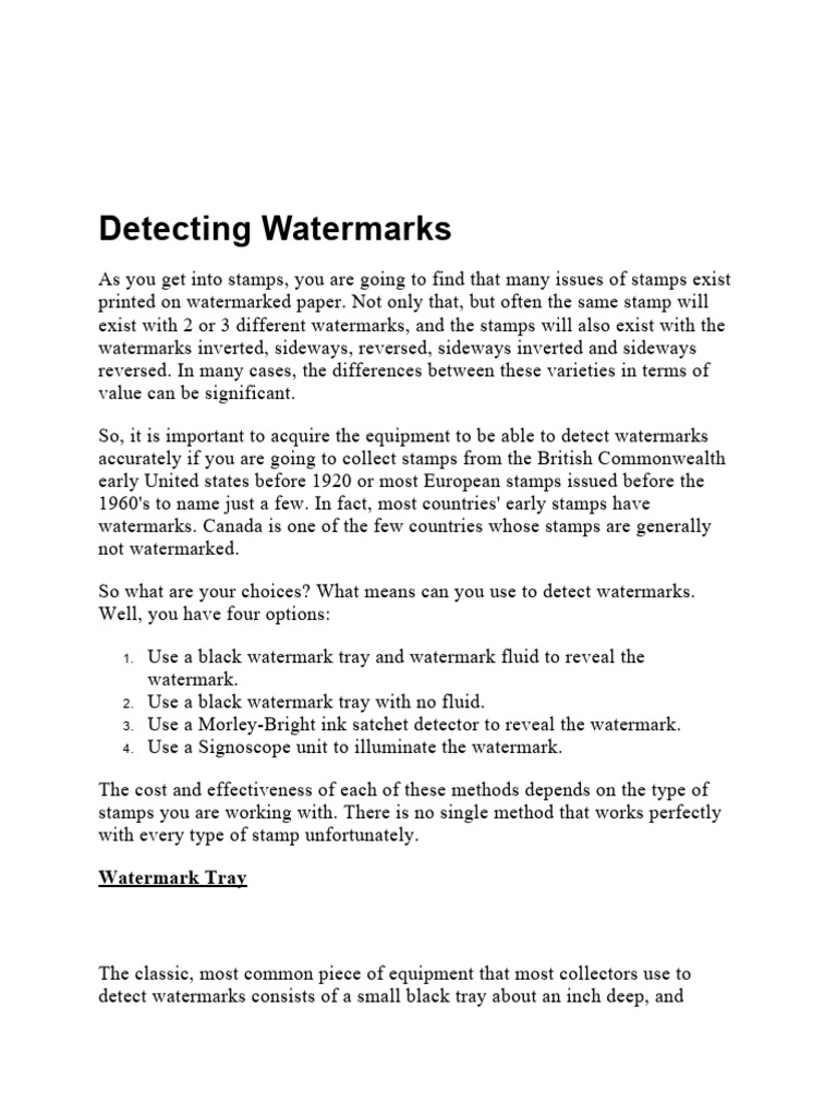5 - Detecting Watermarks | PDF