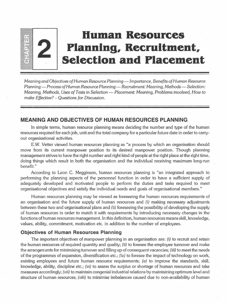 HR Planning, Recruitment, and Selection | PDF | Recruitment | Human ...