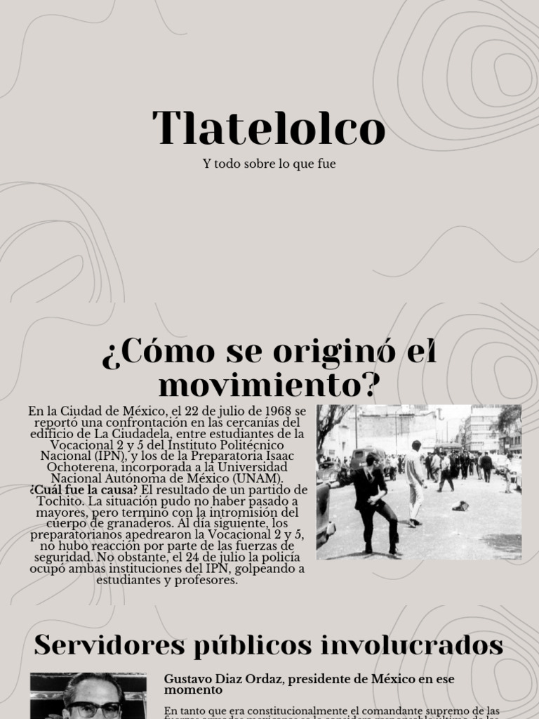 Matanza de Tlatelolco 1968: Cronología | PDF | Politica de mexico | México