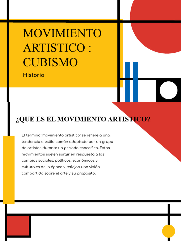 Piet Art History Lesson by Slidesgo | PDF | Cubismo | Arte abstracto