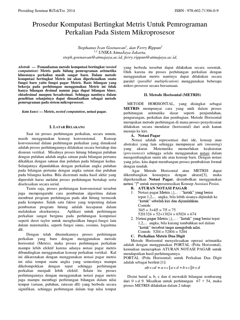Prosedur - Komputasi - Bertingkat - Metris - UntUK DIA | PDF