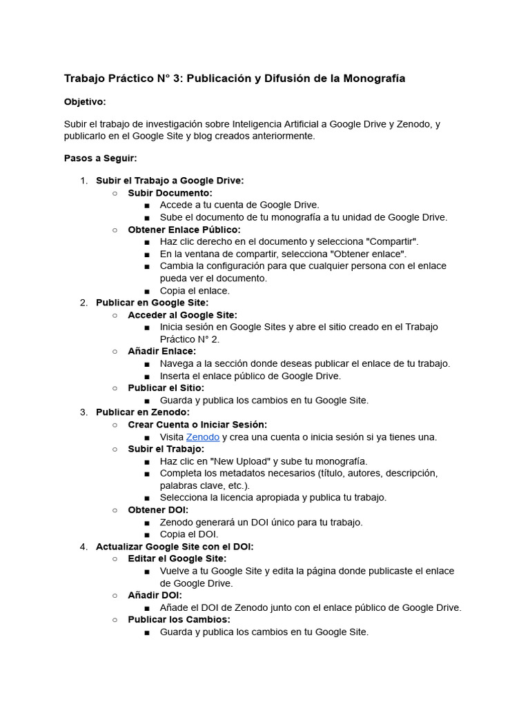 Trabajo Pr-Ctico Tercer Encuentro | PDF | Blog | Informática