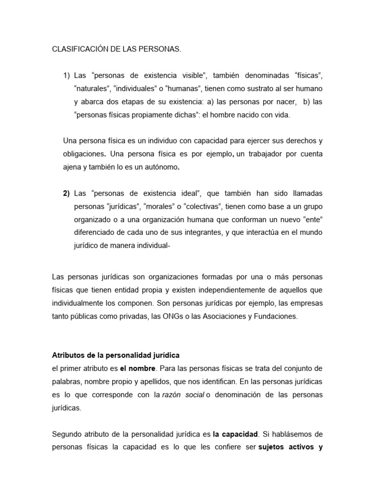 CLASIFICACIÓN DE LAS PERSONAS | PDF | Justicia | Crimen y violencia