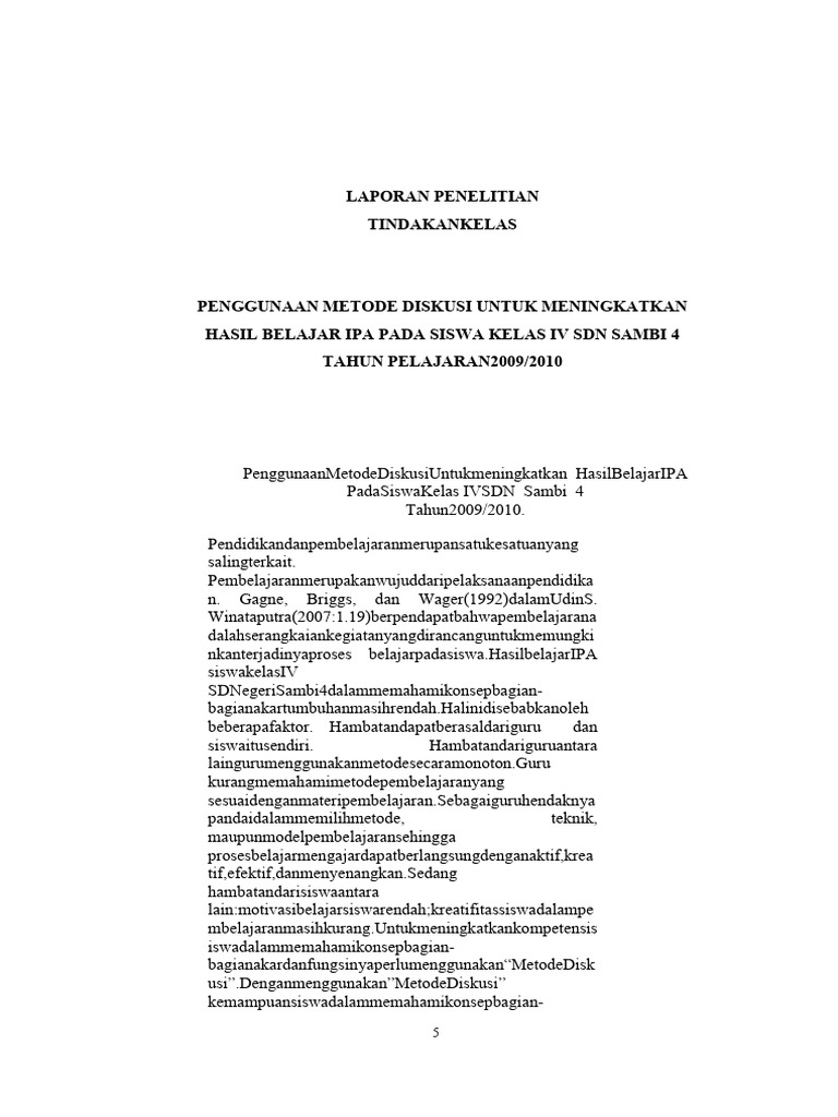 Contoh Laporan PTK - Tugas 3 | PDF