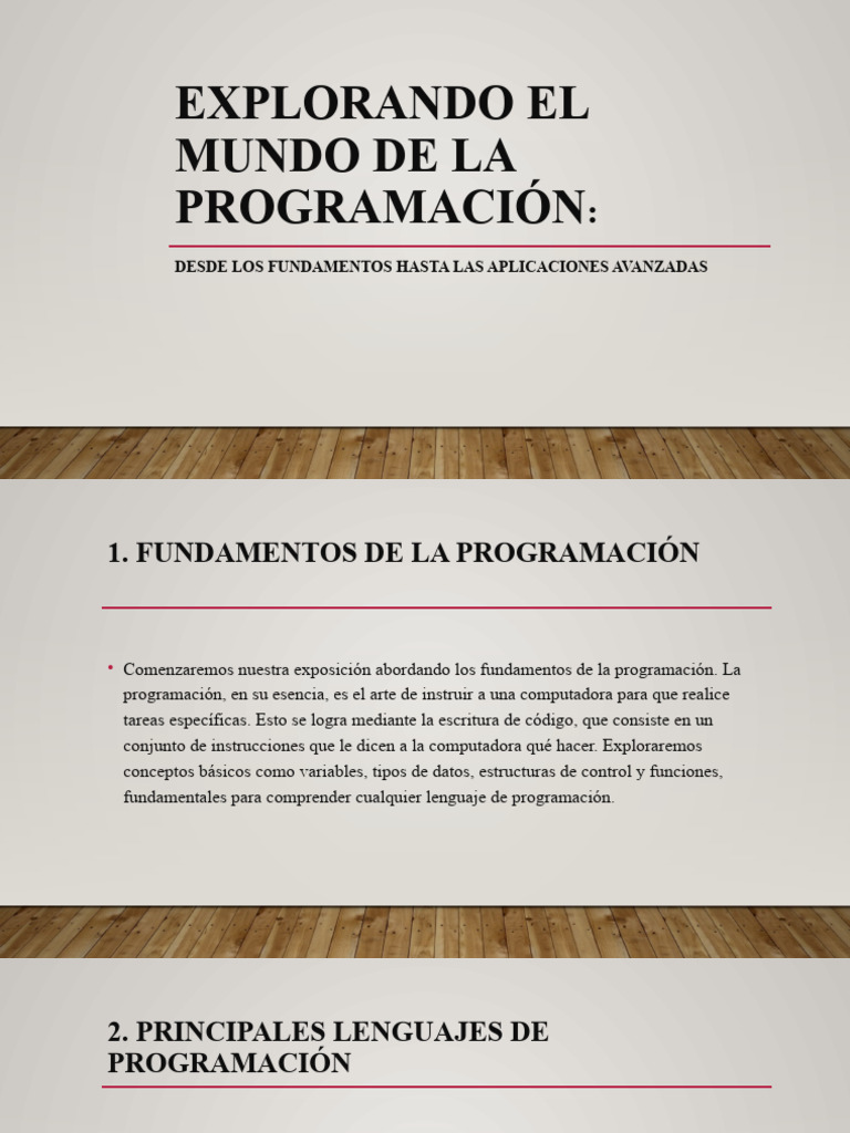Explorando El Mundo de La Programación | PDF | Programación de ...