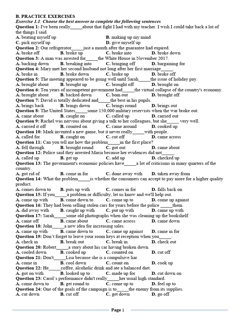 C M Đ NG T Phrasal Verbs | PDF
