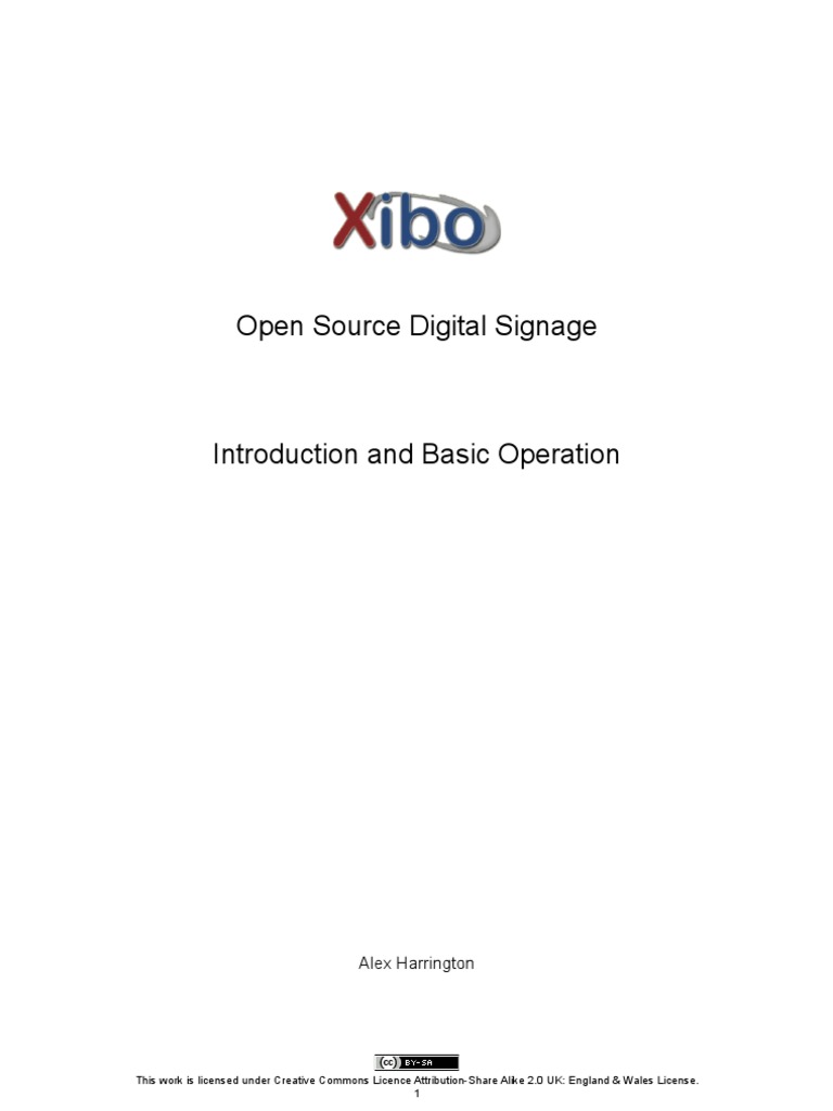 XIBO Introduction and Basic Operation | PDF | Page Layout | Creative ...