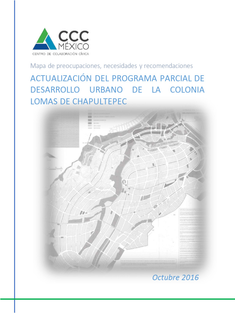 Actualización del PPDU en Lomas de Chapultepec | PDF | Peatonal