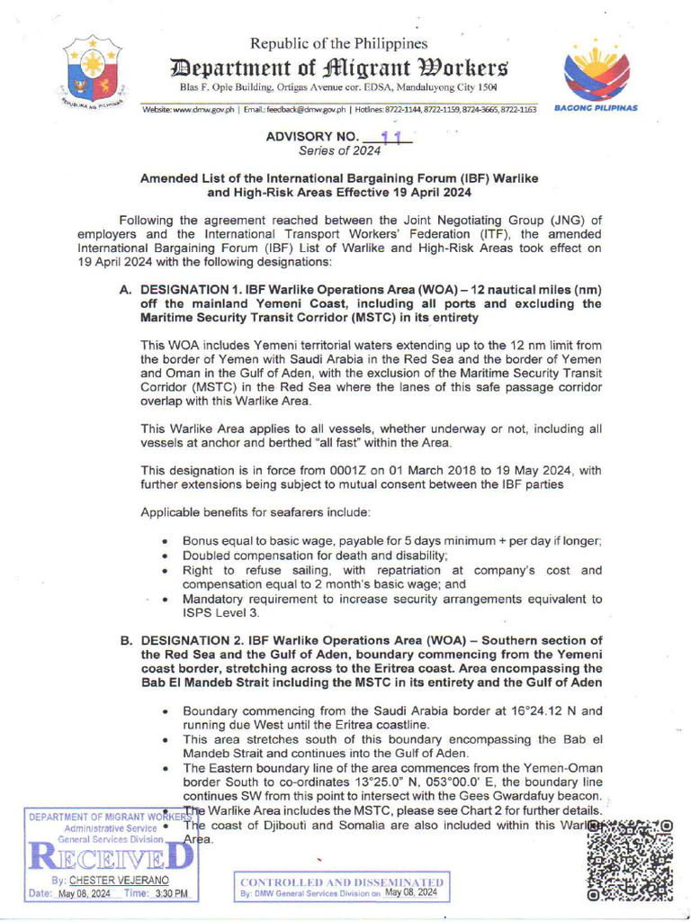 DMW Advisory 11 2024 | PDF