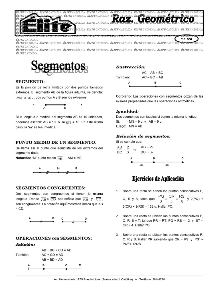G 1.1 Segmentos | PDF | Conceptos matemáticos | Matemáticas