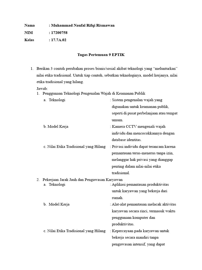 Tugas Pertemuan 9 EPTIK | PDF