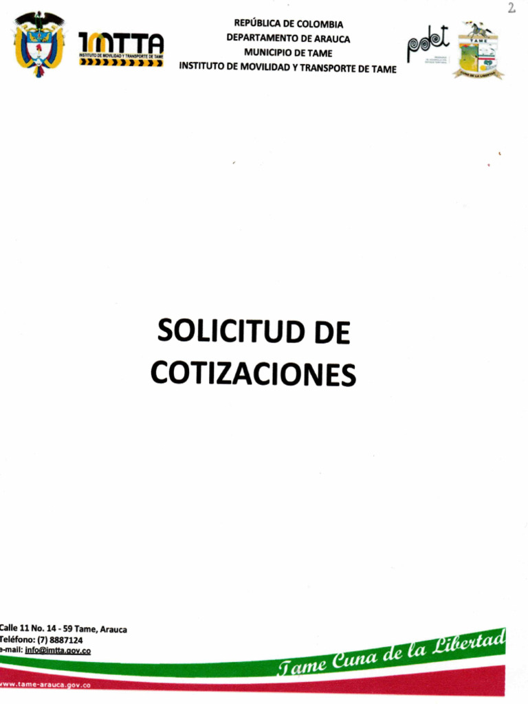 Solicitud de Cotizaciones | PDF Solicitud de Cotizaciones | PDF