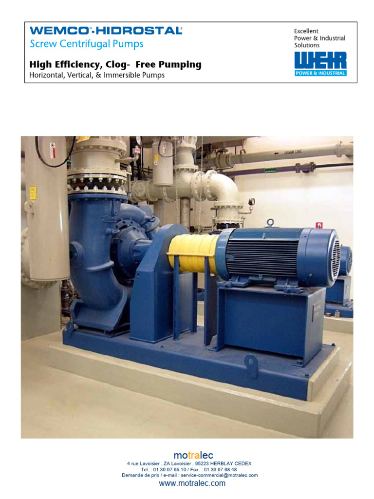 Wemco Hidrostal | PDF | Pump | Chemical Engineering
